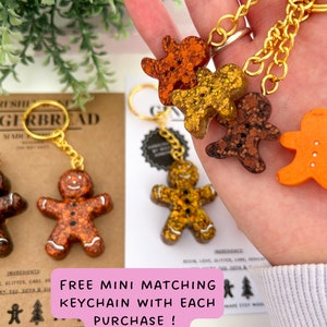 Gingerbread Man Keyring, Christmas Keychain, Biscuit Keychain ...