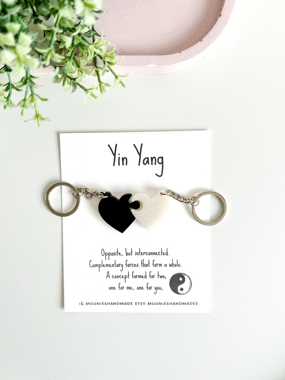 Yin Yang Keychain, Couples Keychain, Matching Keyring for Couples ...