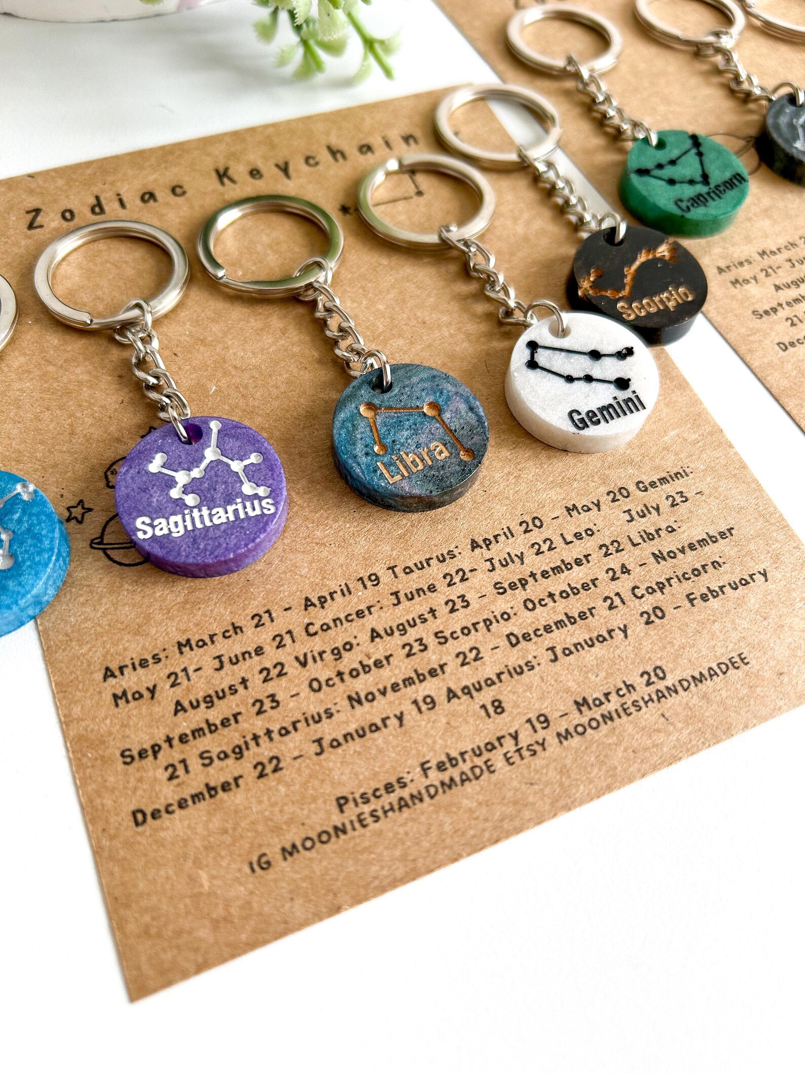 Zodiac Keyring, Astrology Gifts, Star Sign Gifts, Birthday Gifts for ...