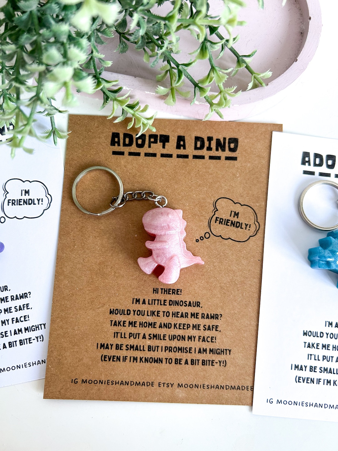 Dinosaur Keyring, Adopt A Dinosaur, Funny Keychain, Triceratops ...