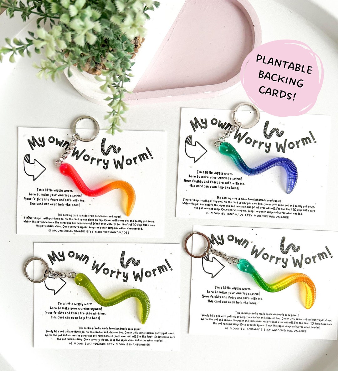 Worry Worm, Anxiety Relief Gift, Pocket Hug, Stress Relief Gift, Gifts ...