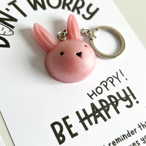 Pocket Pal, Rabbit Keychain, Easter Keyring, Easter Gift, Positive Gift ...