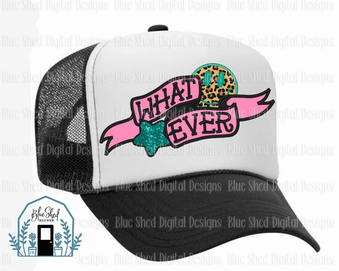 Whatever Patch PNG File, Leopard Cheetah Smiley Face Glitter Teal Star Black Pink Digital ...