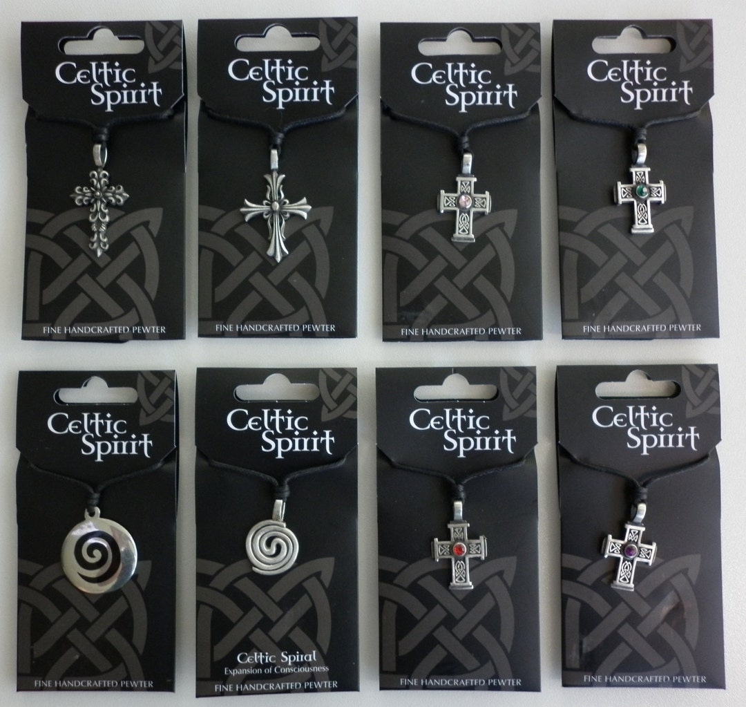 Fine Handcrafted Celtic Spirit Pewter Pendants With Adjustable Leather ...