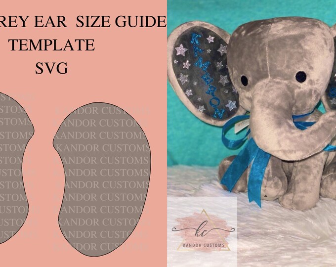 Humphrey the Elephant Ear Size Guides, Elephant Size Guide for Birth ...