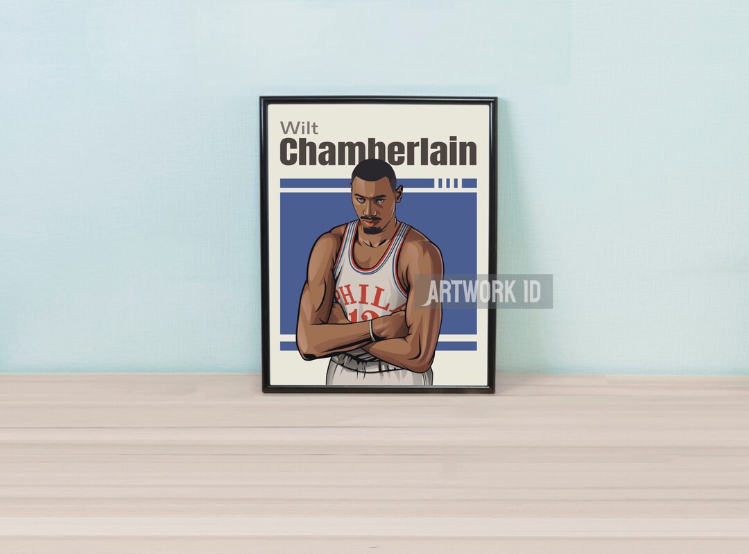 Sports Illustrated Wilt Chamberlain Poster, Philadelphia 76ers Art ...
