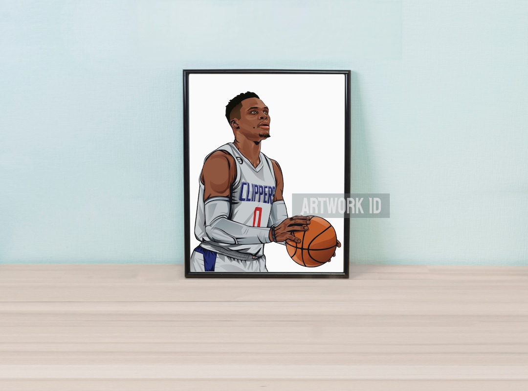Russell Westbrook Poster LA Clippers Wall Art NBA Decor - Etsy
