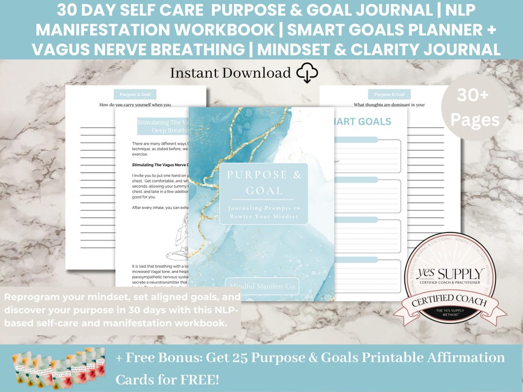 49 Page Purpose& Goal Journal Guide for Clarity, Vision and Action ...