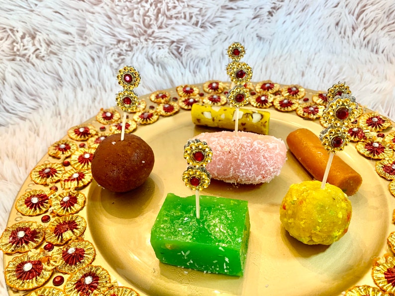 Set of 12 Mithai Picks/ Mithai Topper/ Mehndi Rasam/ Nikkah Mithai ...