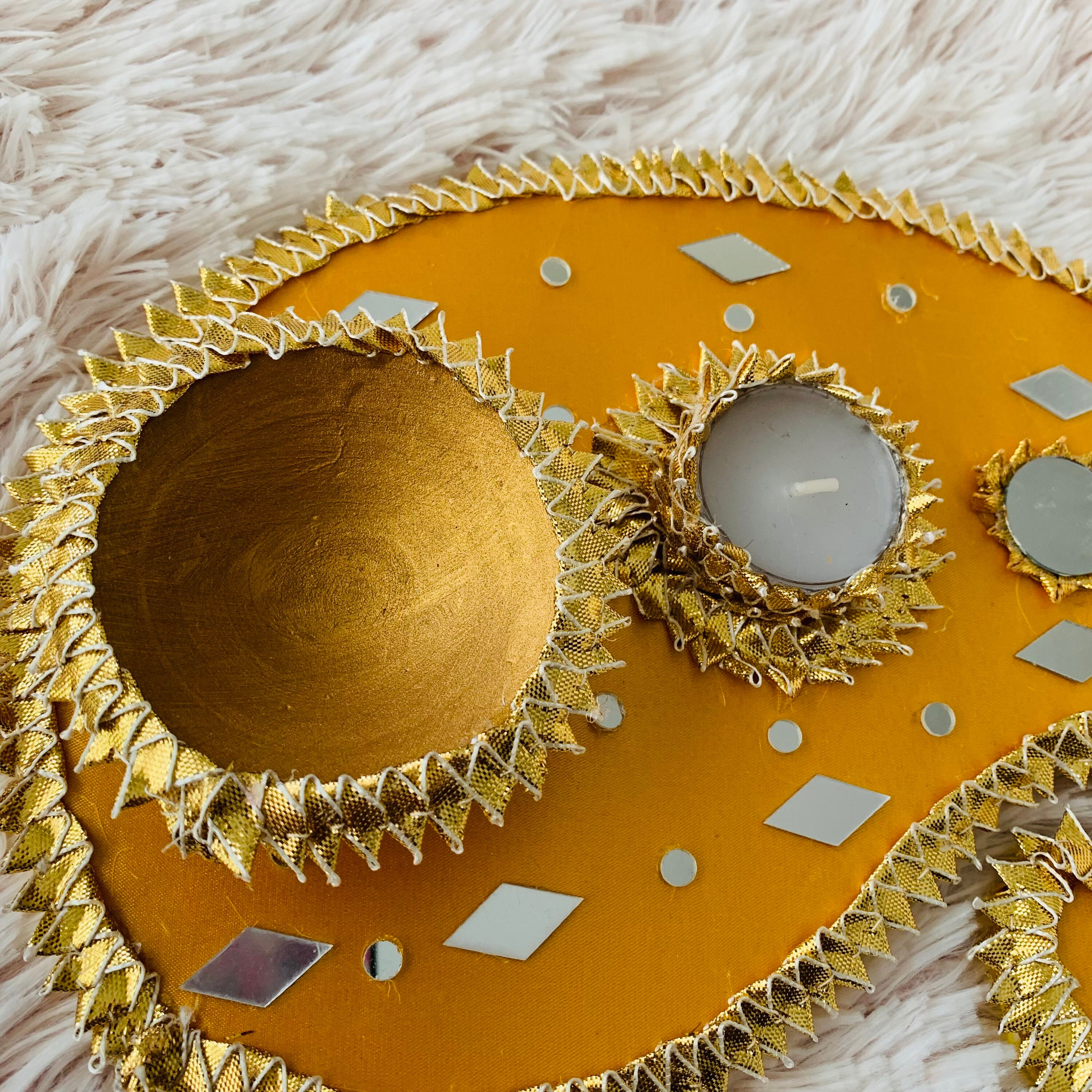 Maiyon Thaal, Mehndi Thaal, Pooja Thaal, Gota Decorated Tray - Etsy