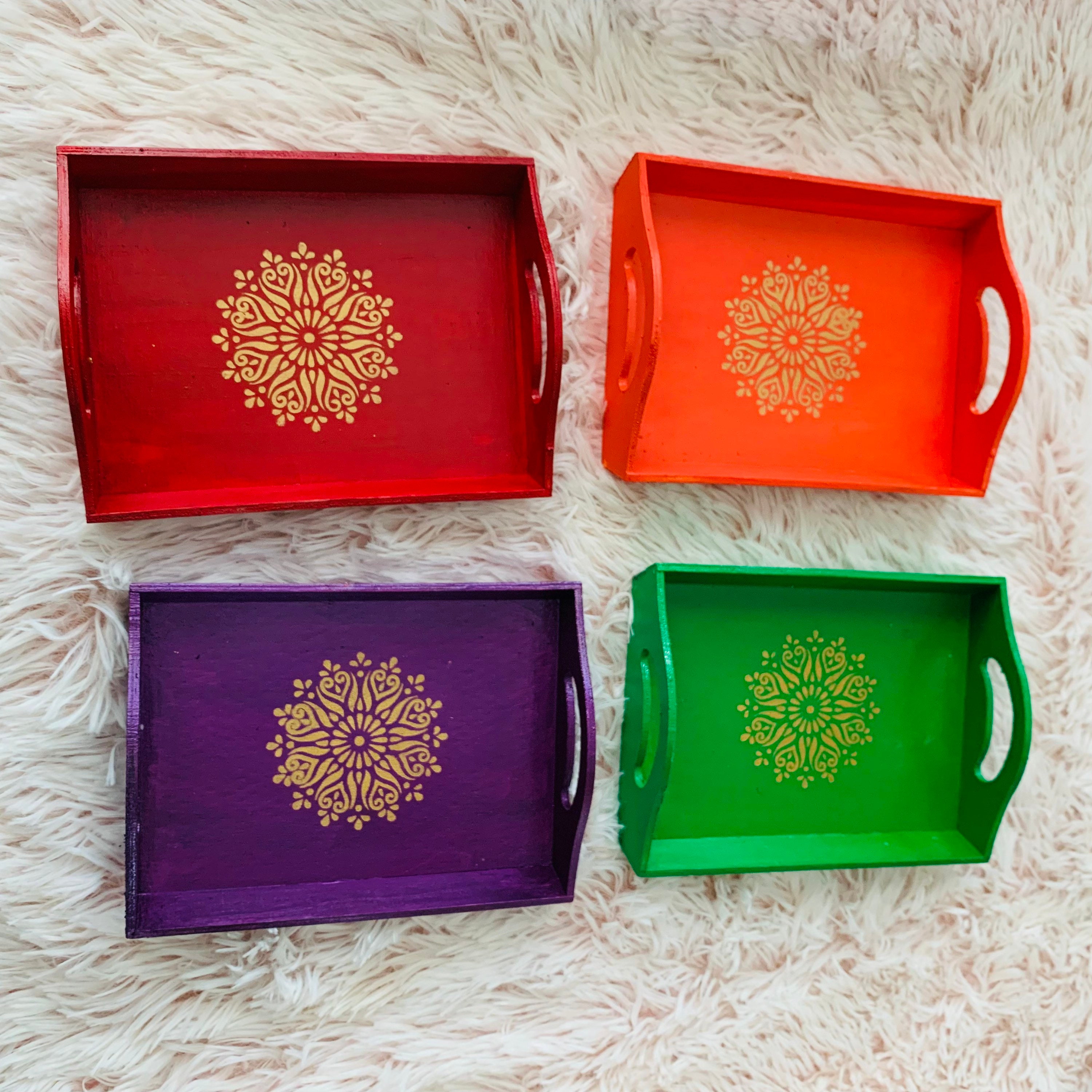 Mehndi Tray,haldi Tray, Maiyon Tray, Haldi Tray, Nikkah Tray, Shagun ...