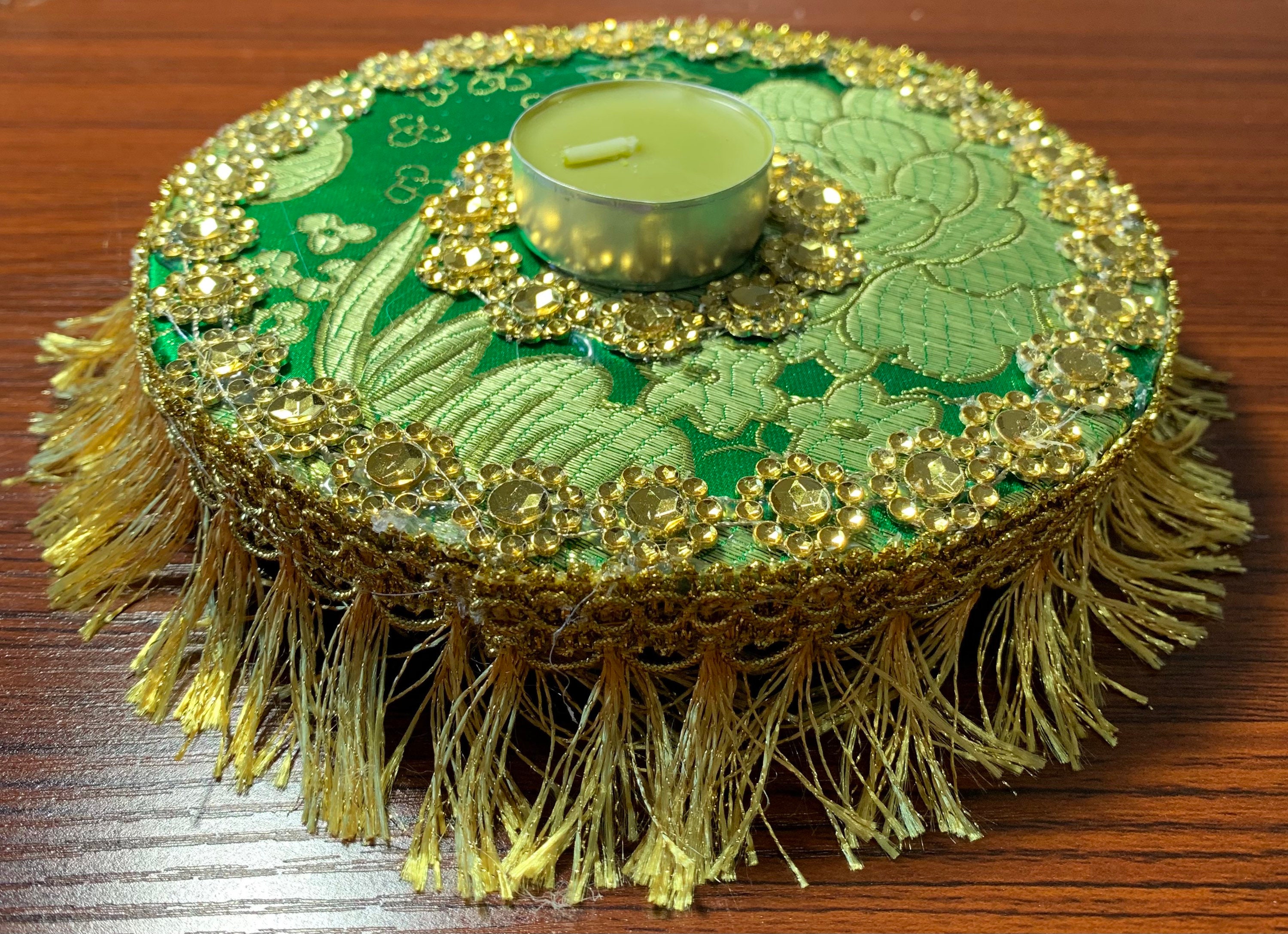 Mehndi Candle Tray/thaal,nikkah Thaal/tray,haldi Thaal/tray, Maiyon ...