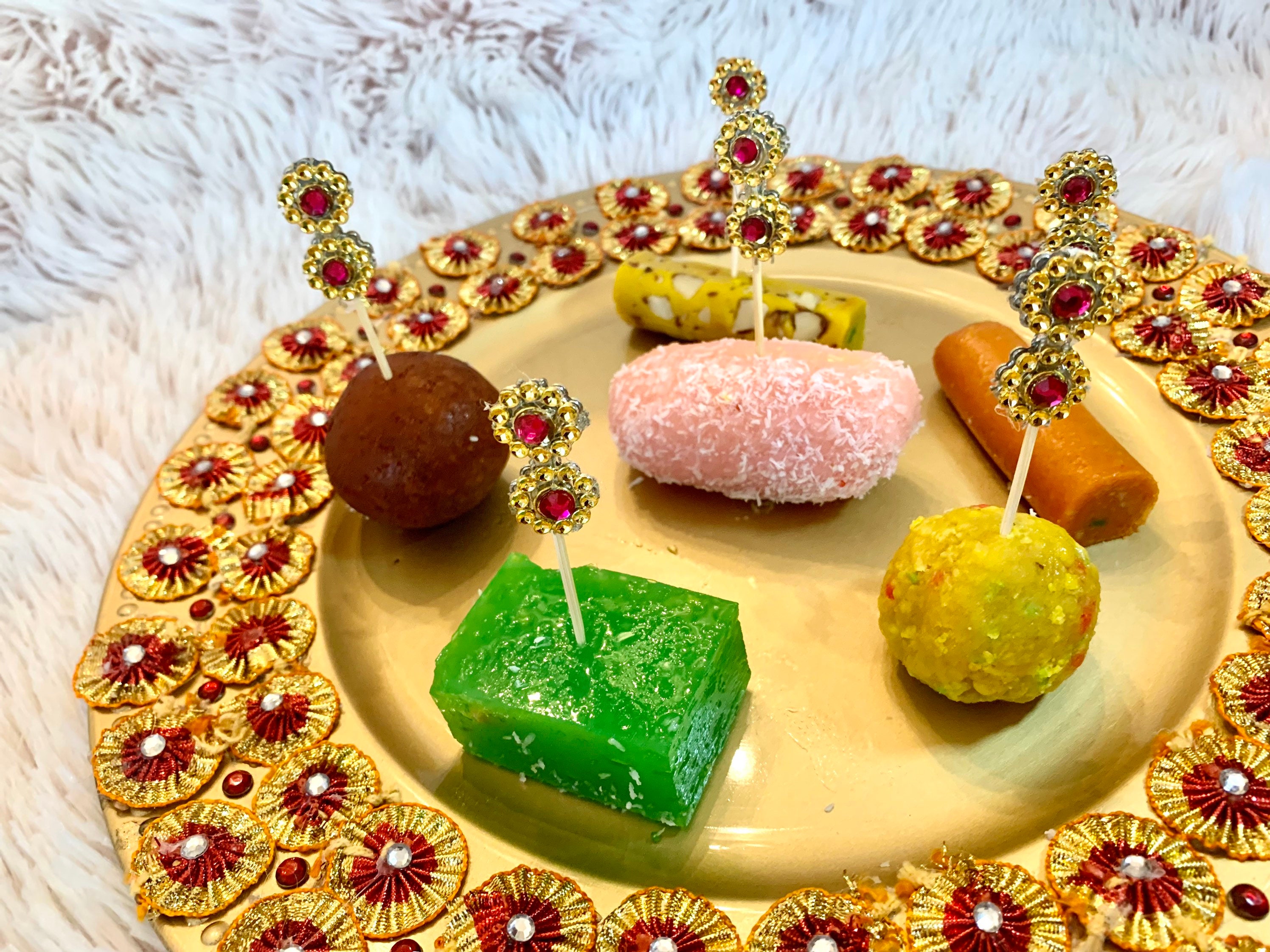 Set of 12 Mithai Picks/ Mithai Topper/ Mehndi Rasam/ Nikkah Mithai ...