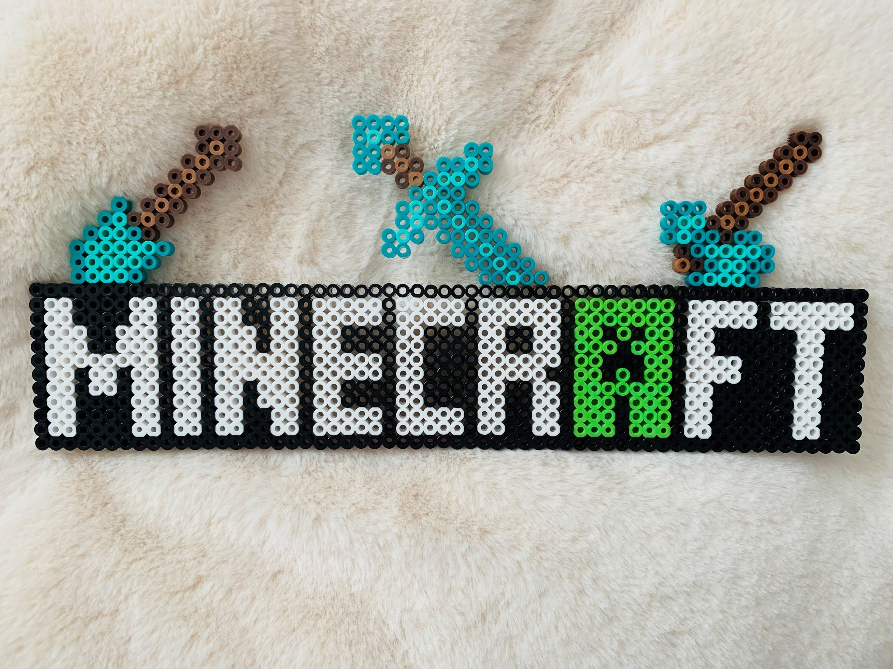 Minecraft Plaque Perler - Customizable With Name - Etsy