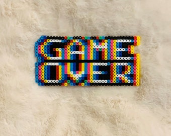 Press Start Nerd Game Over Perler Hama Beads Fridge Magnet - Etsy