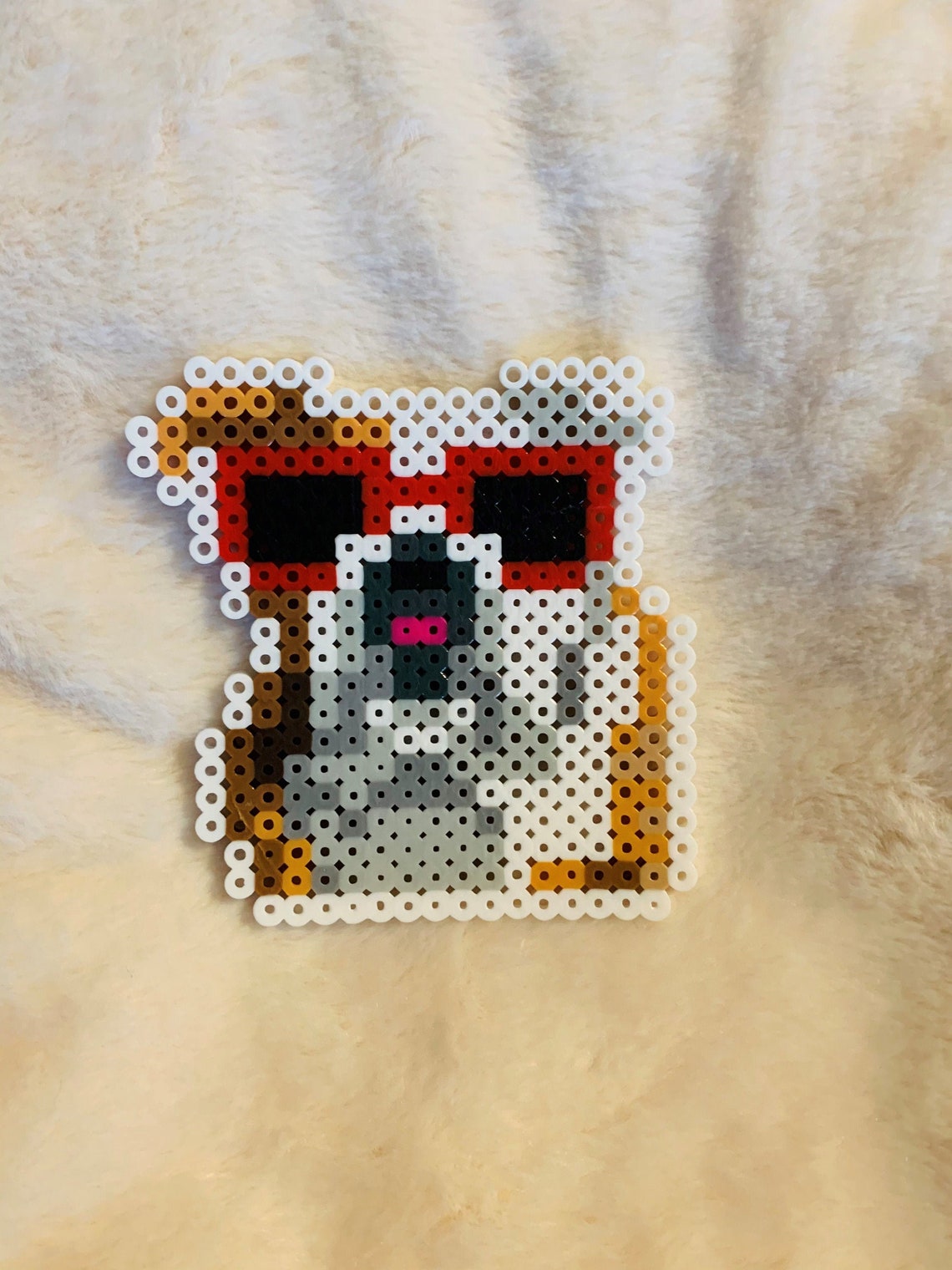 Bull Dog With Shades Perler - Etsy