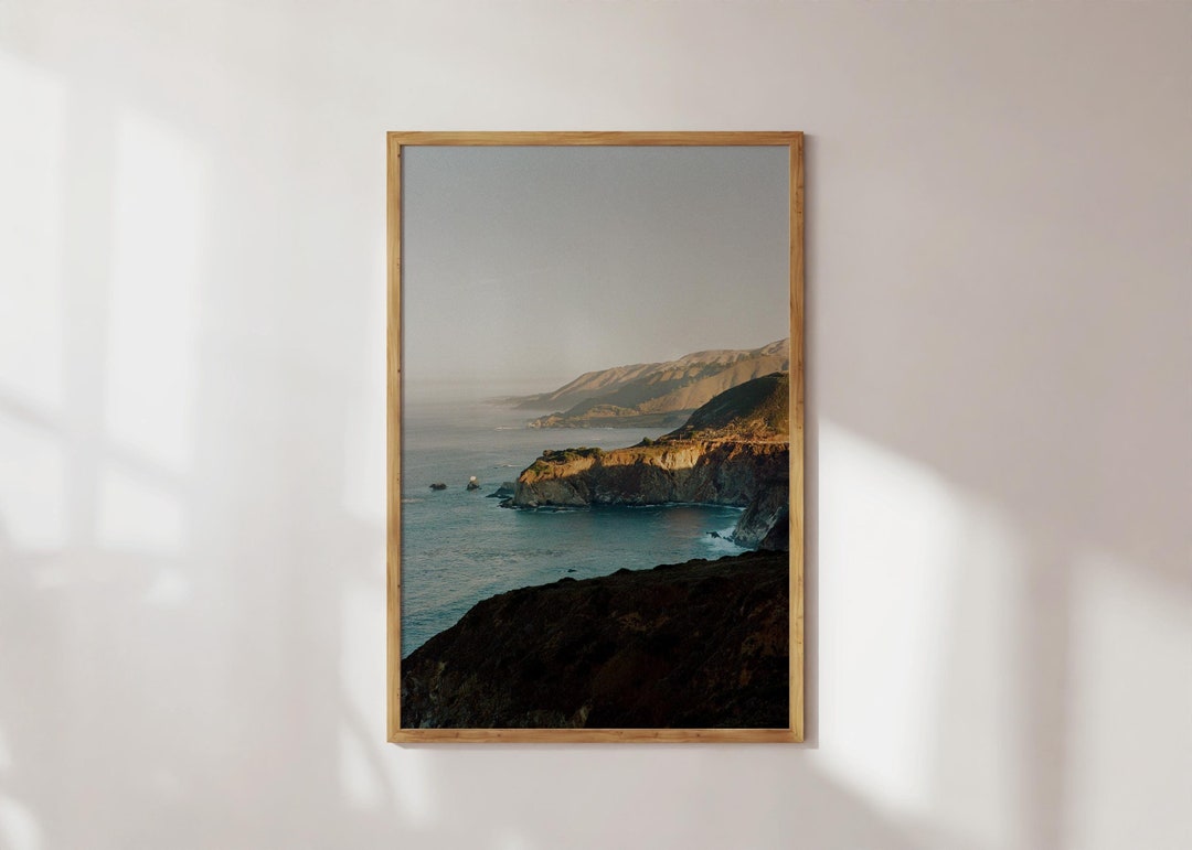 Big Sur Cliffs Art Framed or Unframed Print, Coastal Wall Art ...