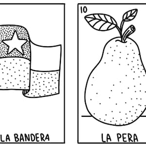 Lotería Coloring Page PDF Digital Download 8.5x11in - Etsy