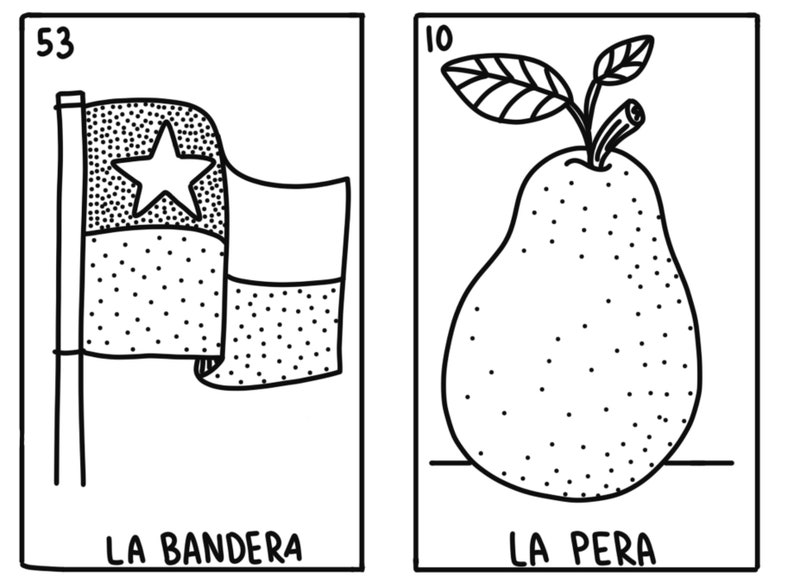 Lotería Coloring Page PDF Digital Download 8.5x11in - Etsy