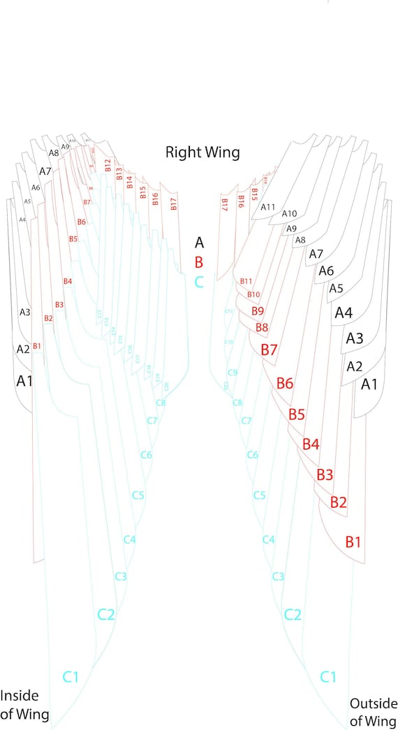 Full Sized Wonder Woman Golden Armor Wing Blueprint - Etsy