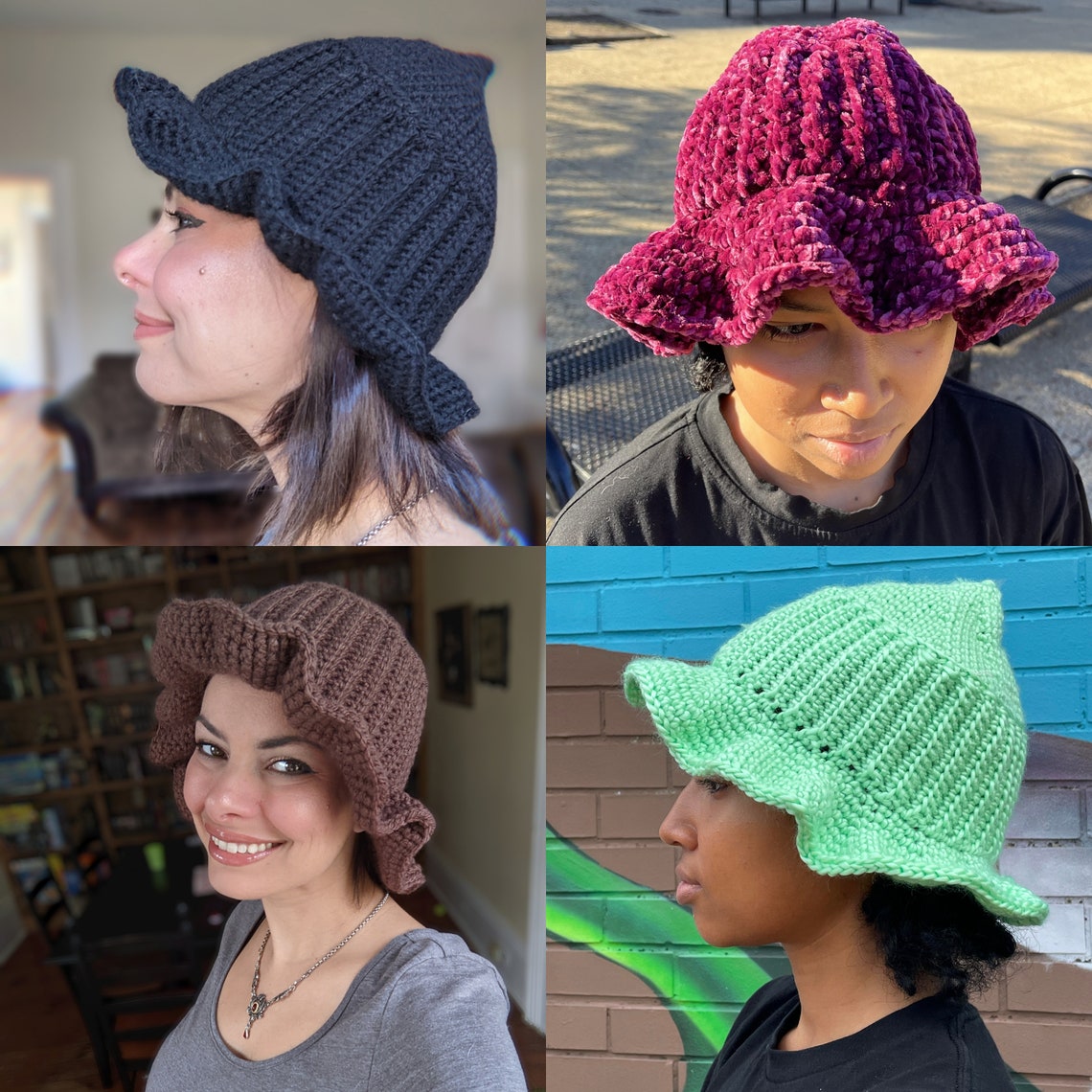 Foxglove Bucket Hat Crochet Pattern - Etsy