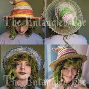 Twisteria Witch Hat Crochet Pattern - DIGITAL FILE Not a Finished Hat ...