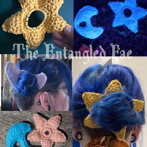 Star & Moon Bun Booper Crochet Pattern - Etsy