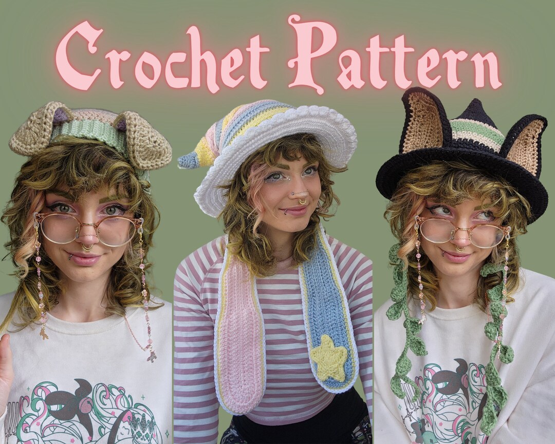 Animal Ear Booster Pack II Crochet Pattern - DIGITAL FILE Not a ...