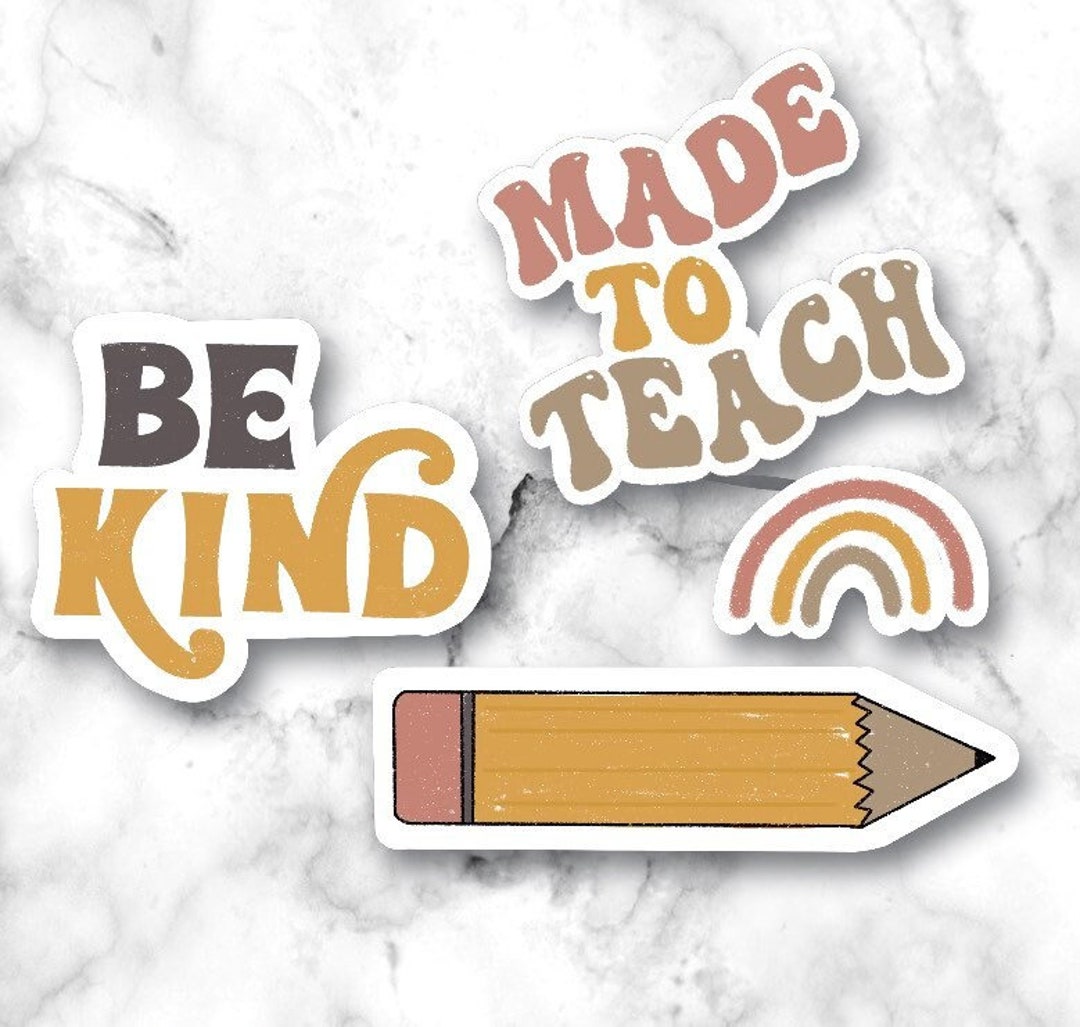 Teacher Sticker 4-pack |water Resistant| Boho Student | Elementary ...