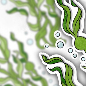 Sea Kelp Sticker, Water Resistant, Hawaiian Vinyl Sticker, Ocean ...