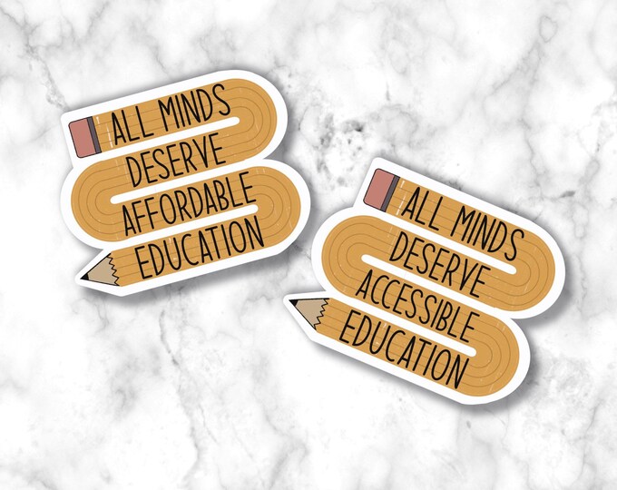 Education Sticker, Teacher Sticker, Affordable Accessible Education ...