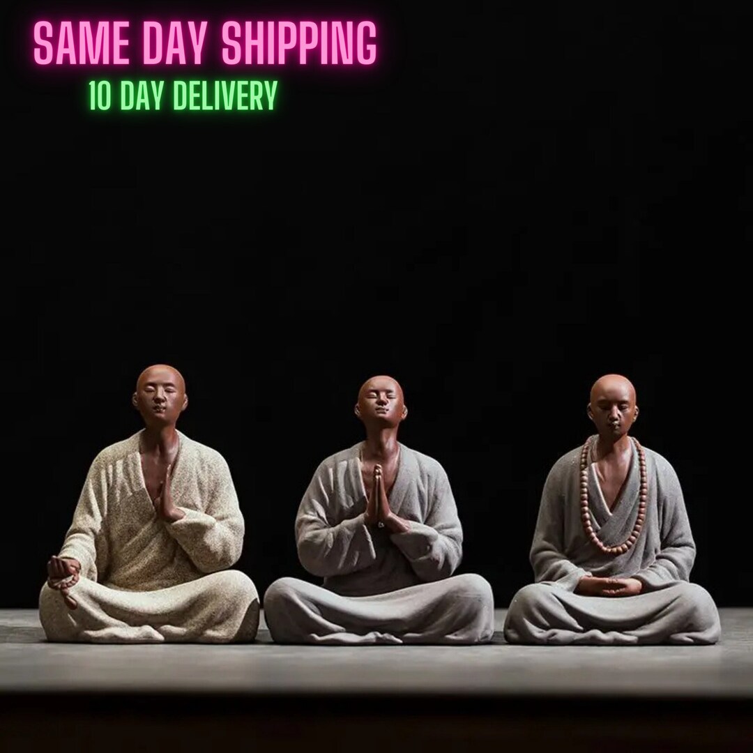 Zen Monk Statue 12cm Ceramic Sculpture Buddhist Culture - Etsy