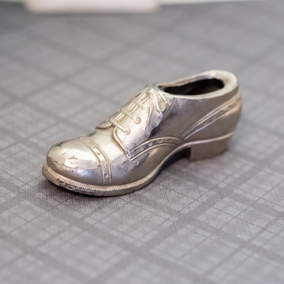 Vintage Silver Tone Classic Shoe Statue by Japan - G47 - Etsy