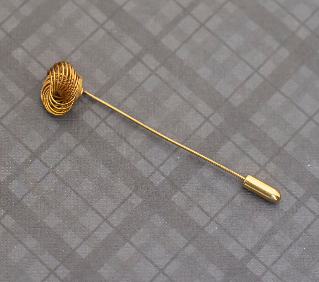 Vintage Spiral Cyclone Gold Tone Tip Stick Pin - G32 - Etsy