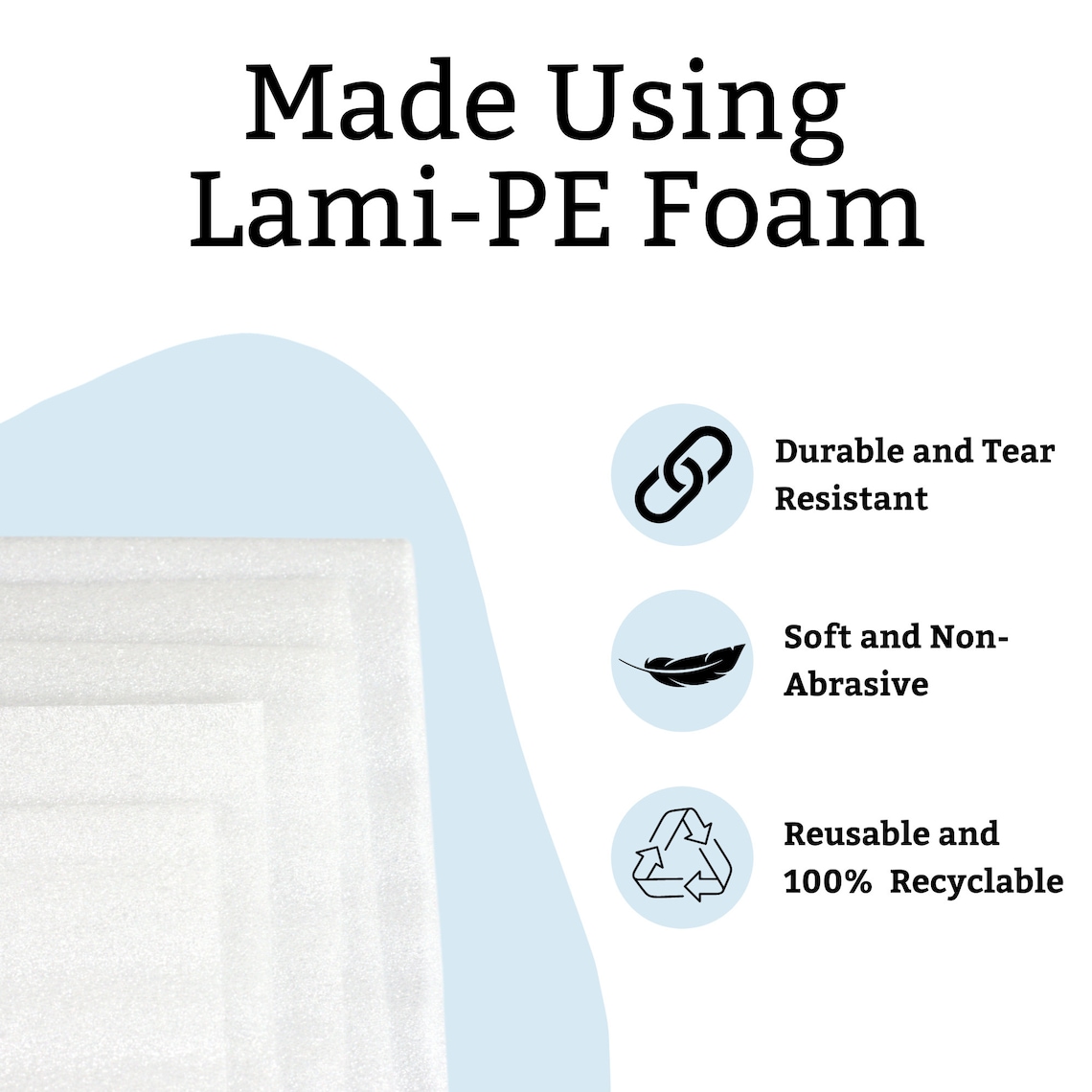 EPE USA Eco-friendly 100% Recyclable and Reusable 12”x 12”x 1/16 ...