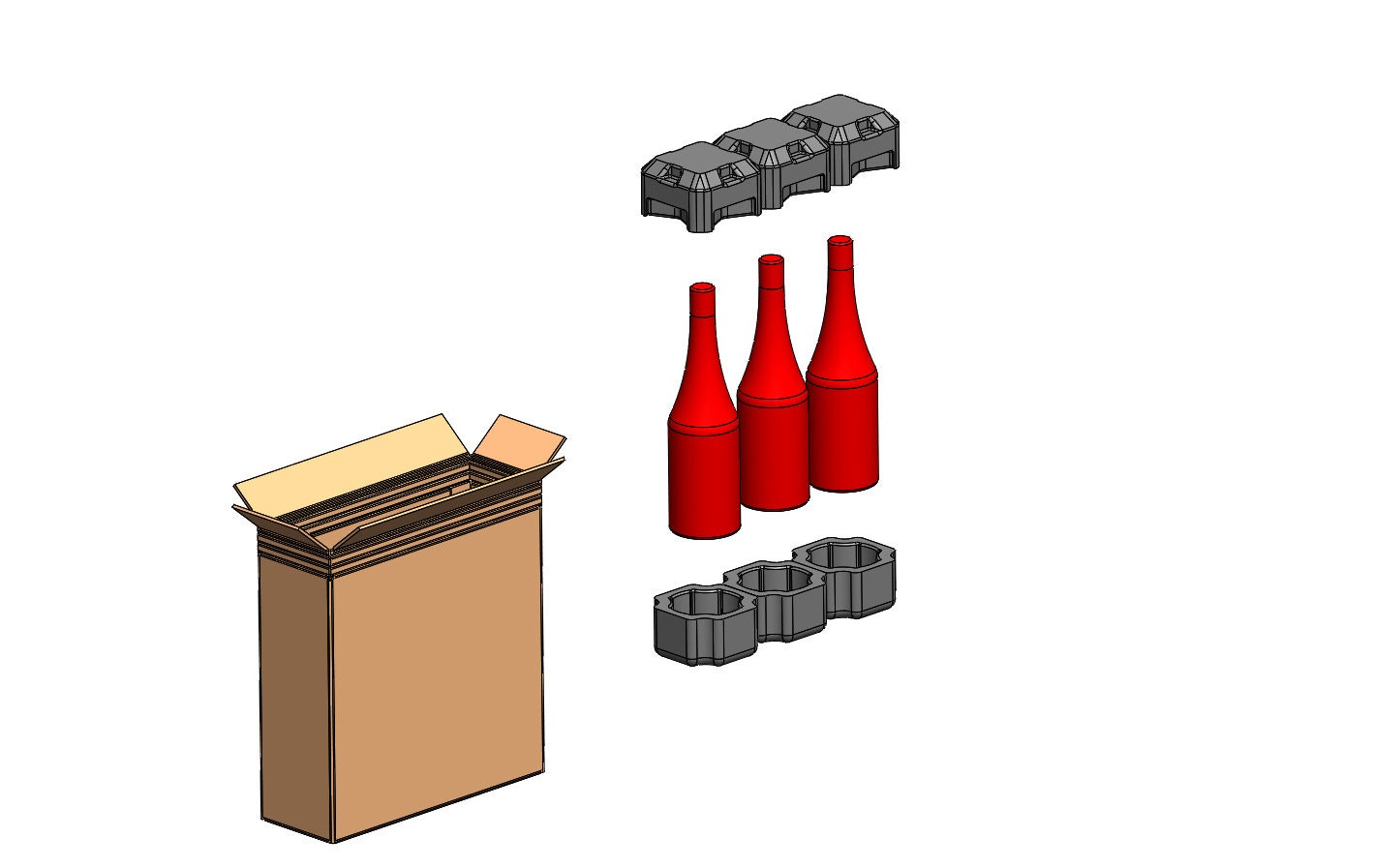 Sustainable Universal Wine Bottle Shipping Box Packaging, Fedex/ups ...