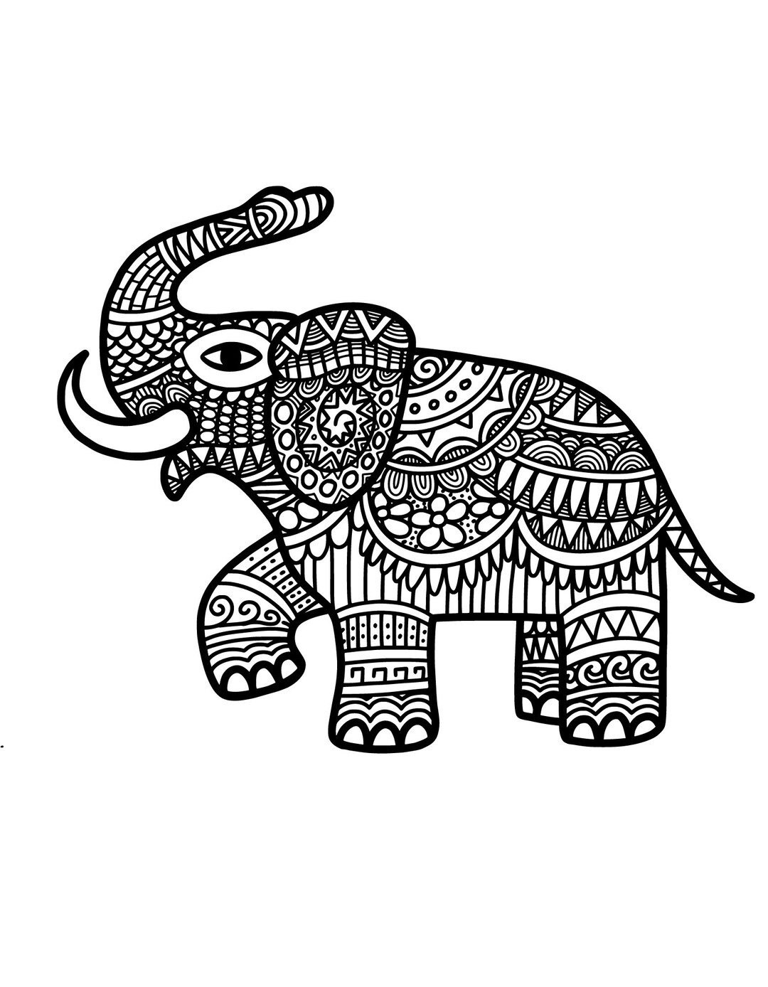 Mandala Elephant - Etsy