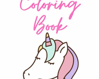 Unicorn Coloring Book: 20 Pages - Etsy