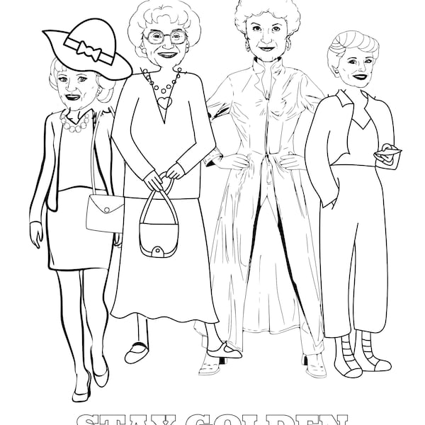 Golden Girls Coloring Pages - Etsy