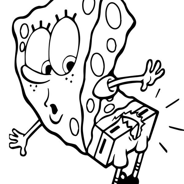 Spongebob Outline Svg - Etsy