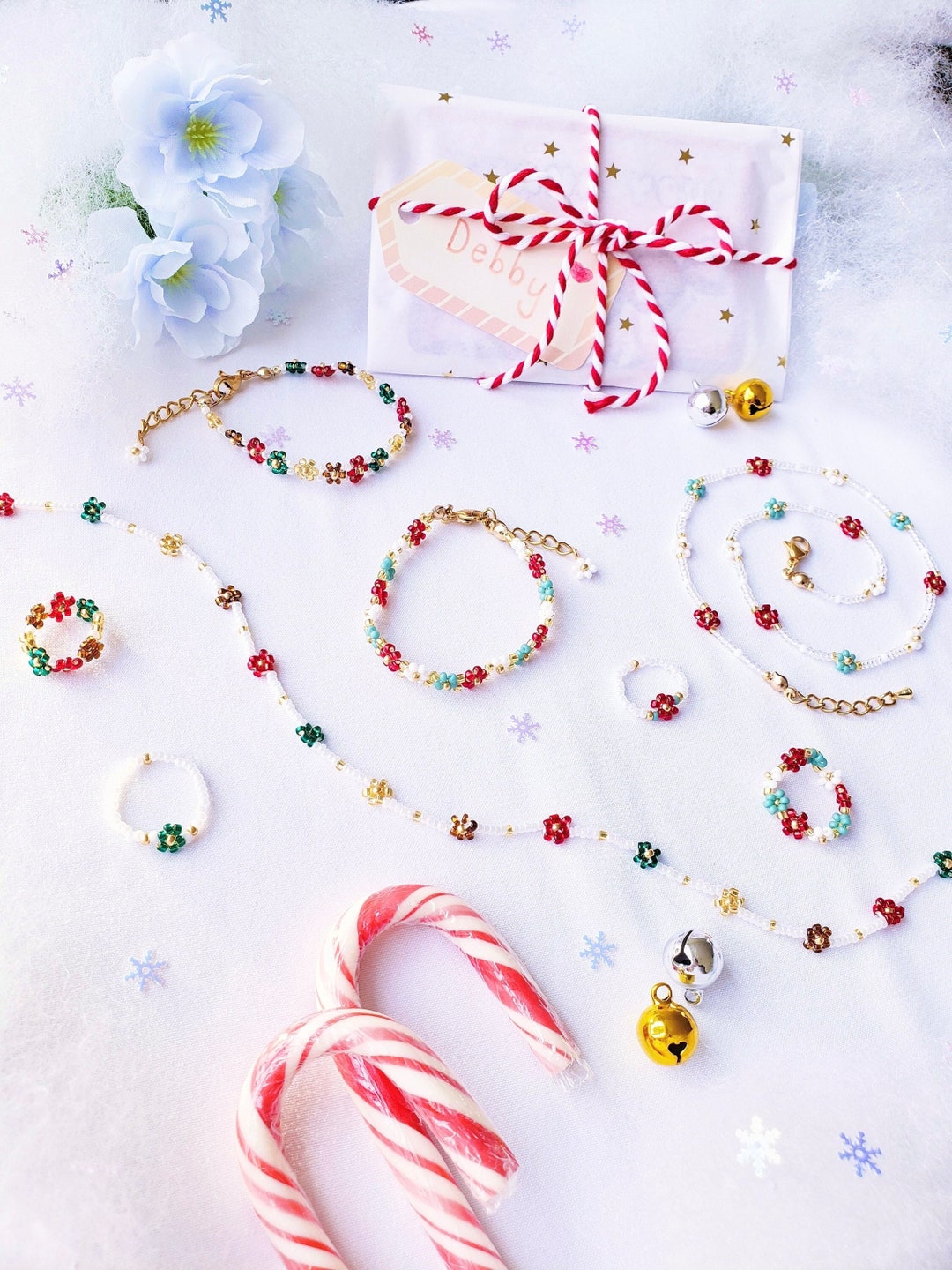 Cute Beaded Rings / Cute Beaded Jewelry / Christmas Cute Jewelry / Gift ...