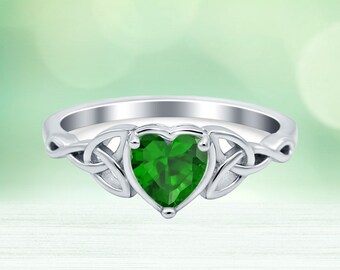 Green Promise Ring | Etsy