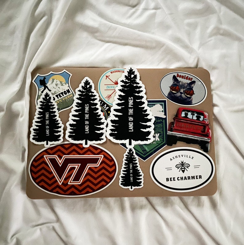 Land of the Pines Pine Tree North Carolina Sticker Vinyl - Etsy