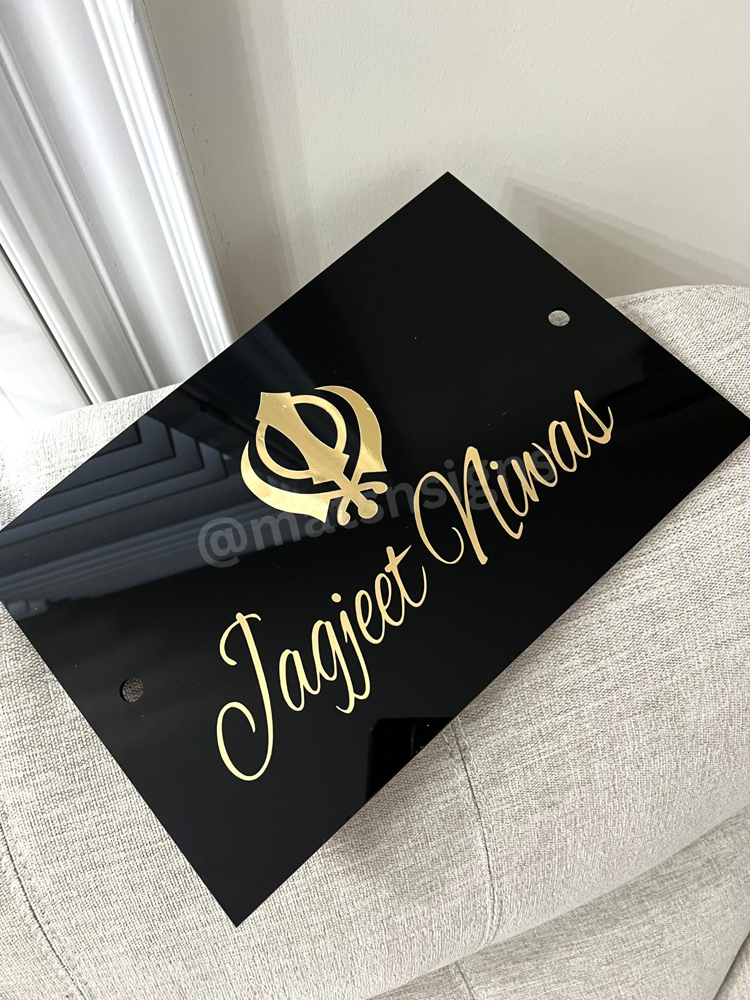 Name Plate Acrylic Sign | Home Decor | Punjabi Gurmukhi | Wall Art Sikh ...