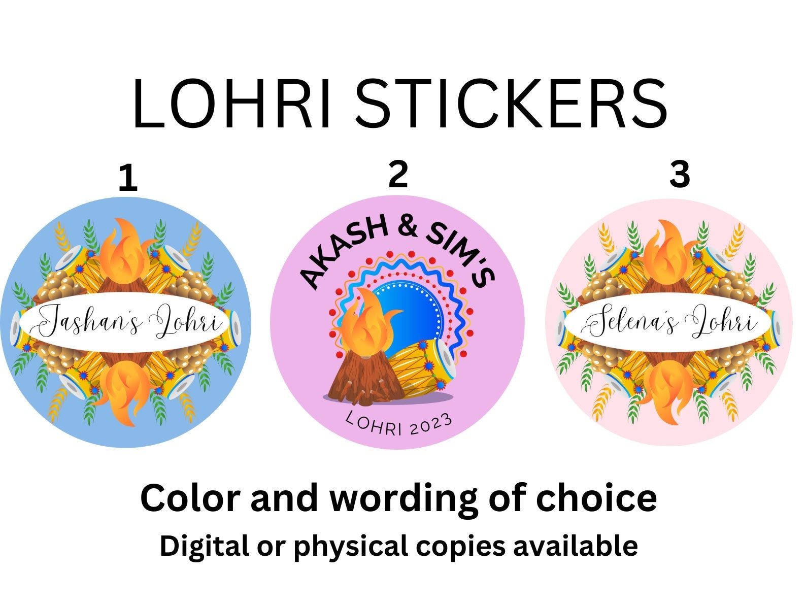 Personalized Lohri Stickers | Happy 1st Lohri | 1st Baby Lohri | 1st ...