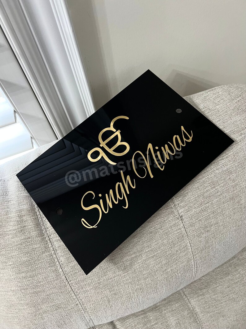 Name Plate Acrylic Sign | Home Decor | Punjabi Gurmukhi | Wall Art Sikh ...