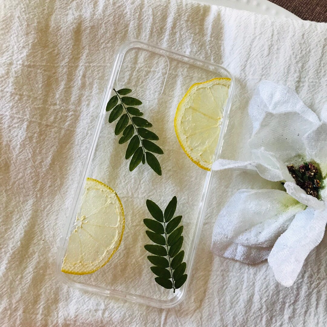Pressed Real Lemon iPhone Case Pressed Fruits iPhone 15 - Etsy