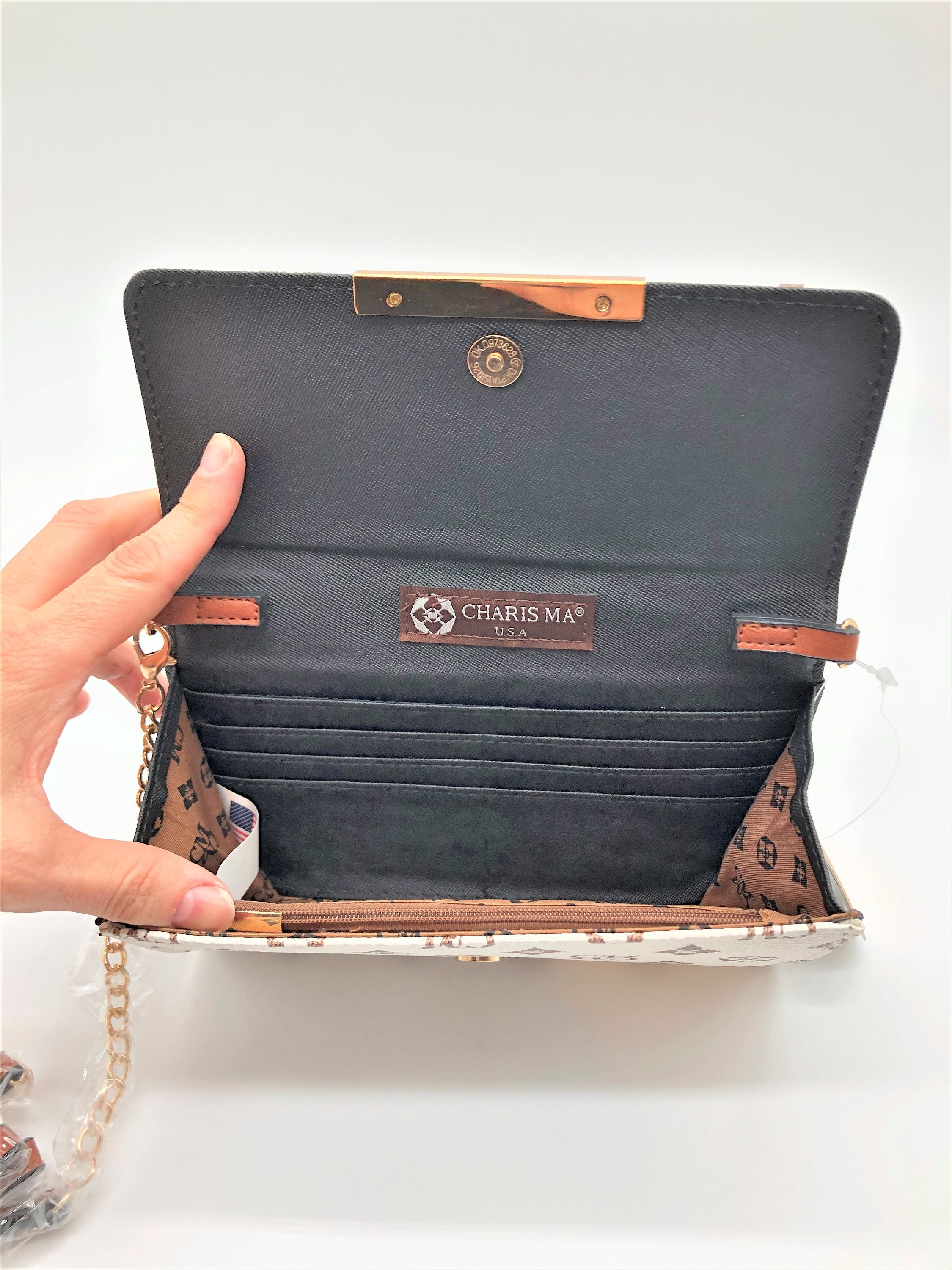 Vintage Queen Bee Stripe Monogram Clutch Wallet vintage Designer Purses ...