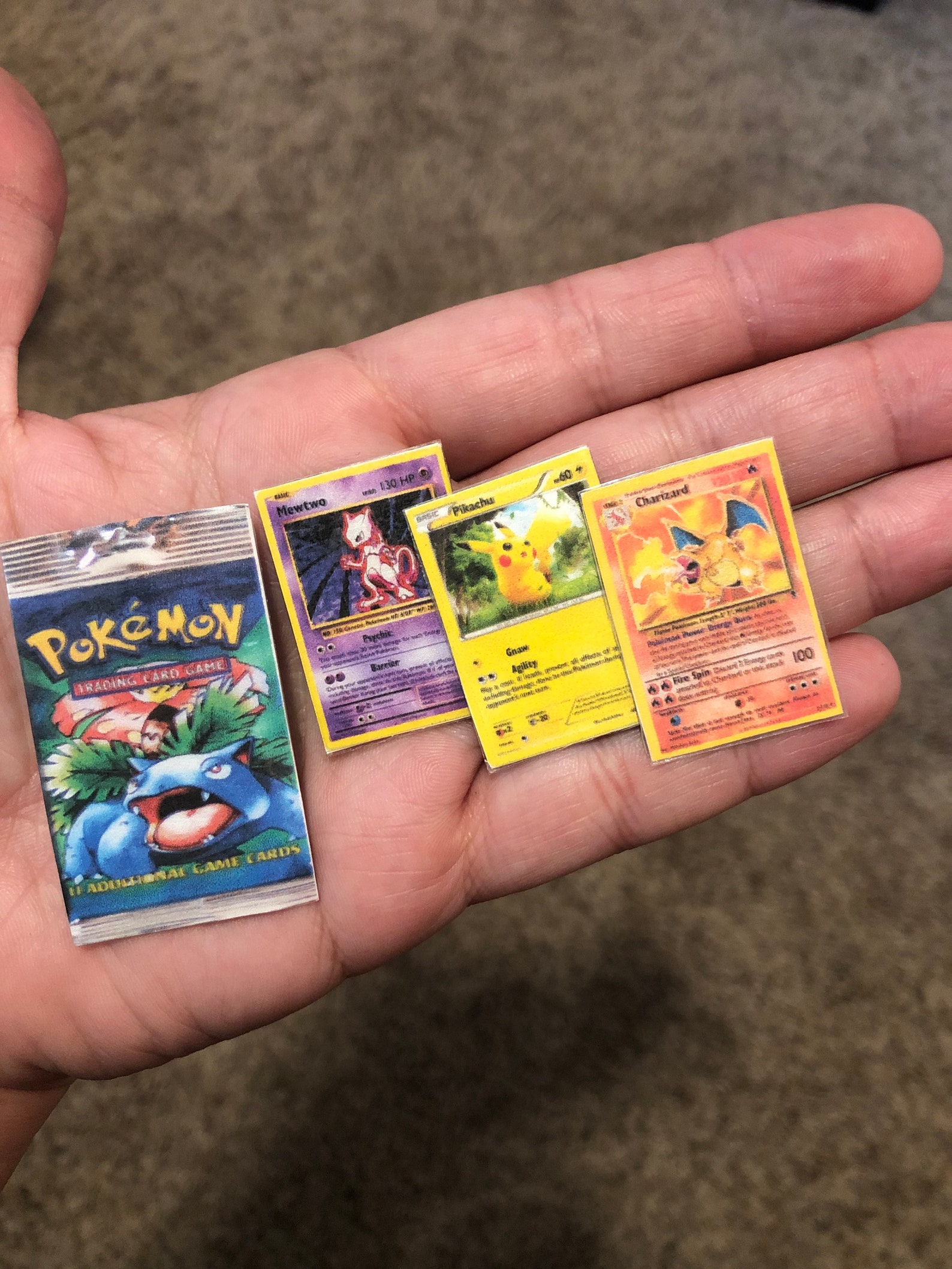 Miniature Pokemon Cards | Etsy