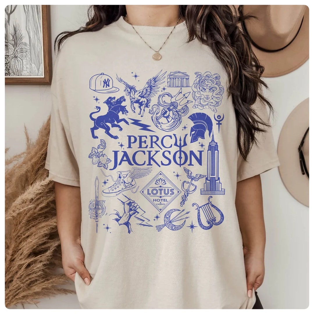 Percy Jackson Doodle Art Shirt Percy Jackson and the Olympians Shirt ...